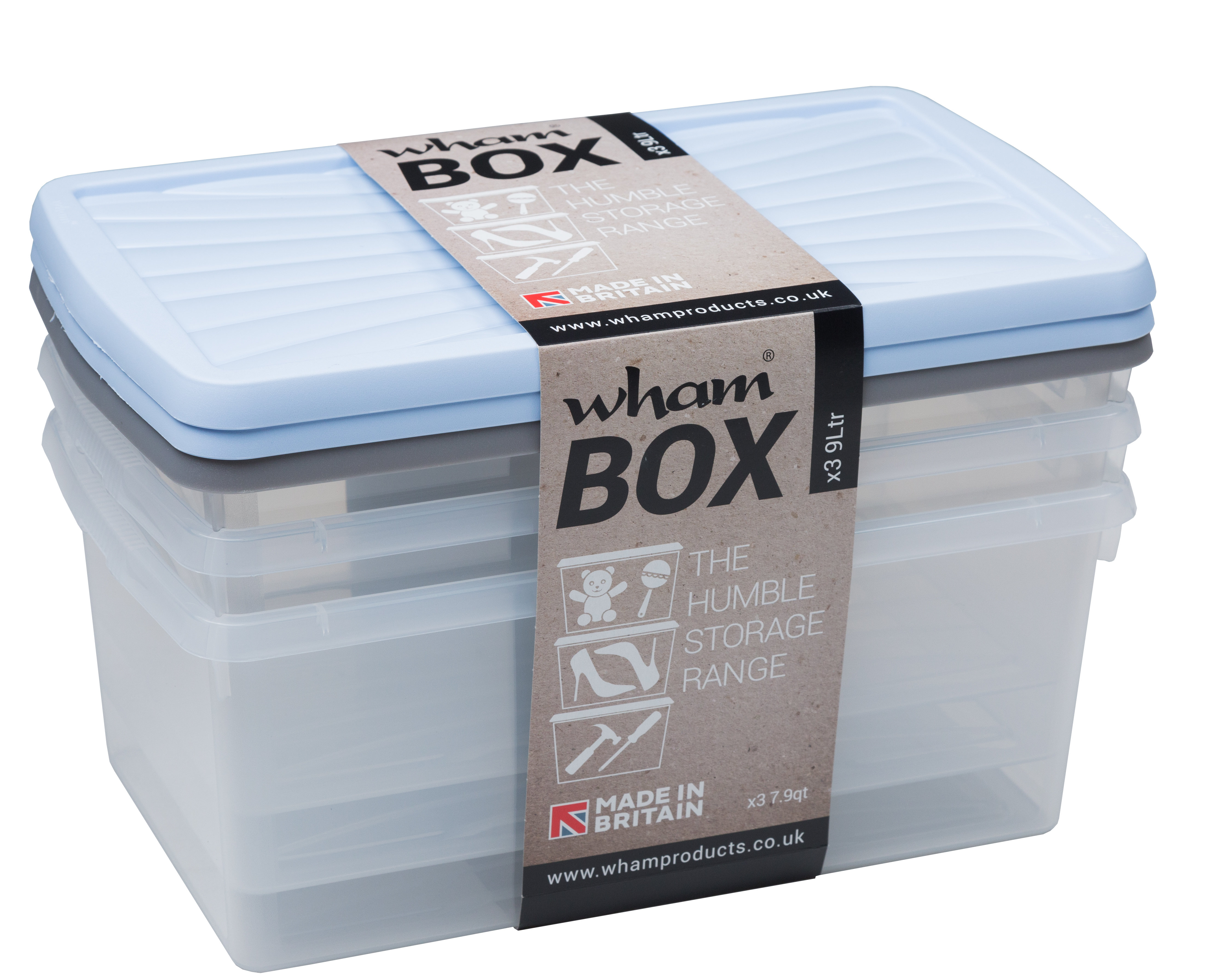 Wham Box & Lid 9L Set of 3 Clear/Assorted & Reviews | Wayfair.co.uk
