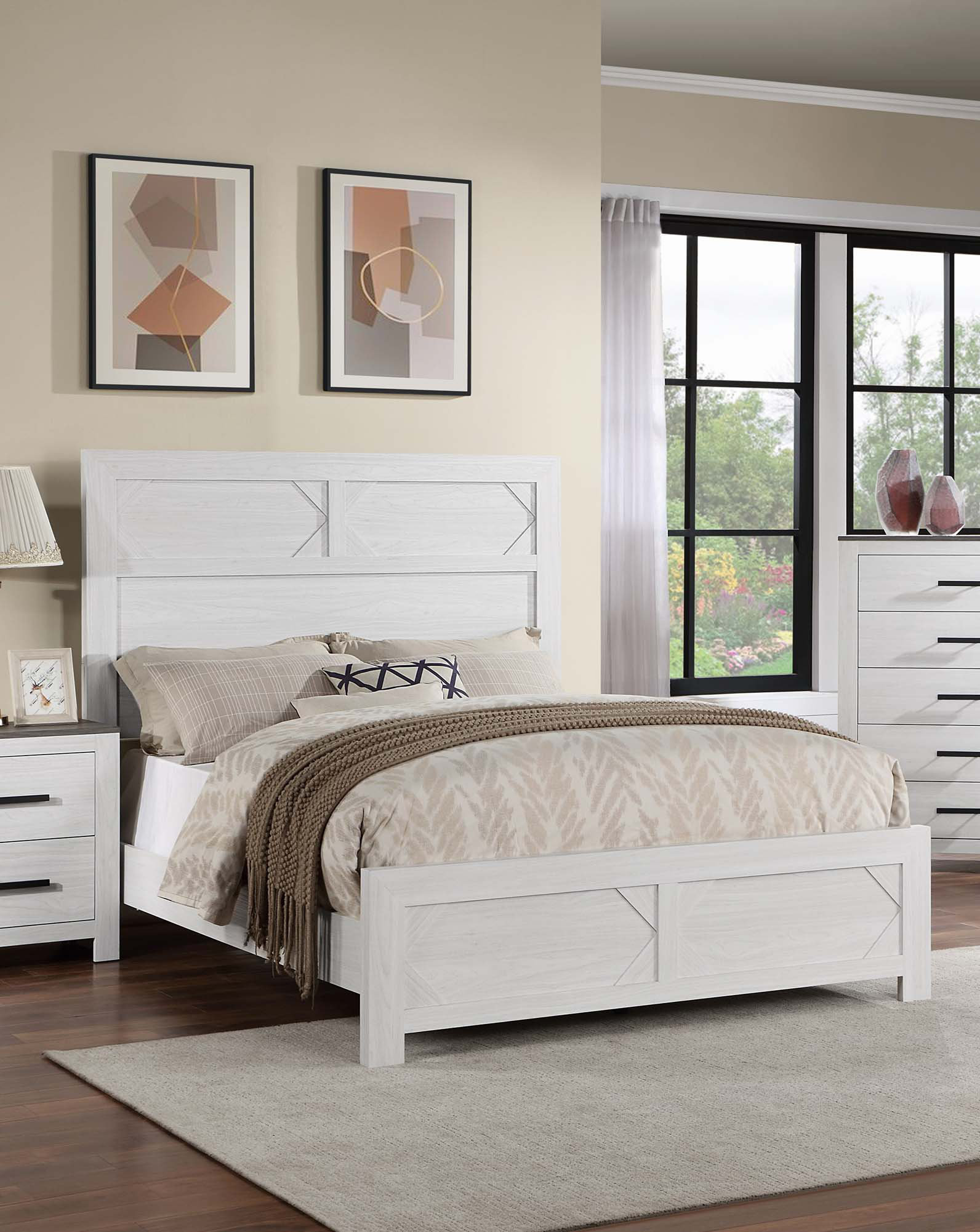 Gracie Oaks 1Pc Bed High Headboard MDF Particle Board Bed Frame Unique ...