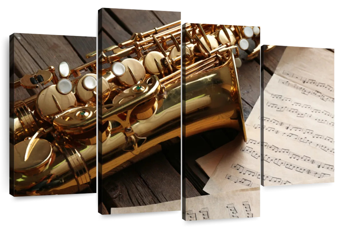 Ebern Designs Saxophone And Music Notes - Wayfair Canada