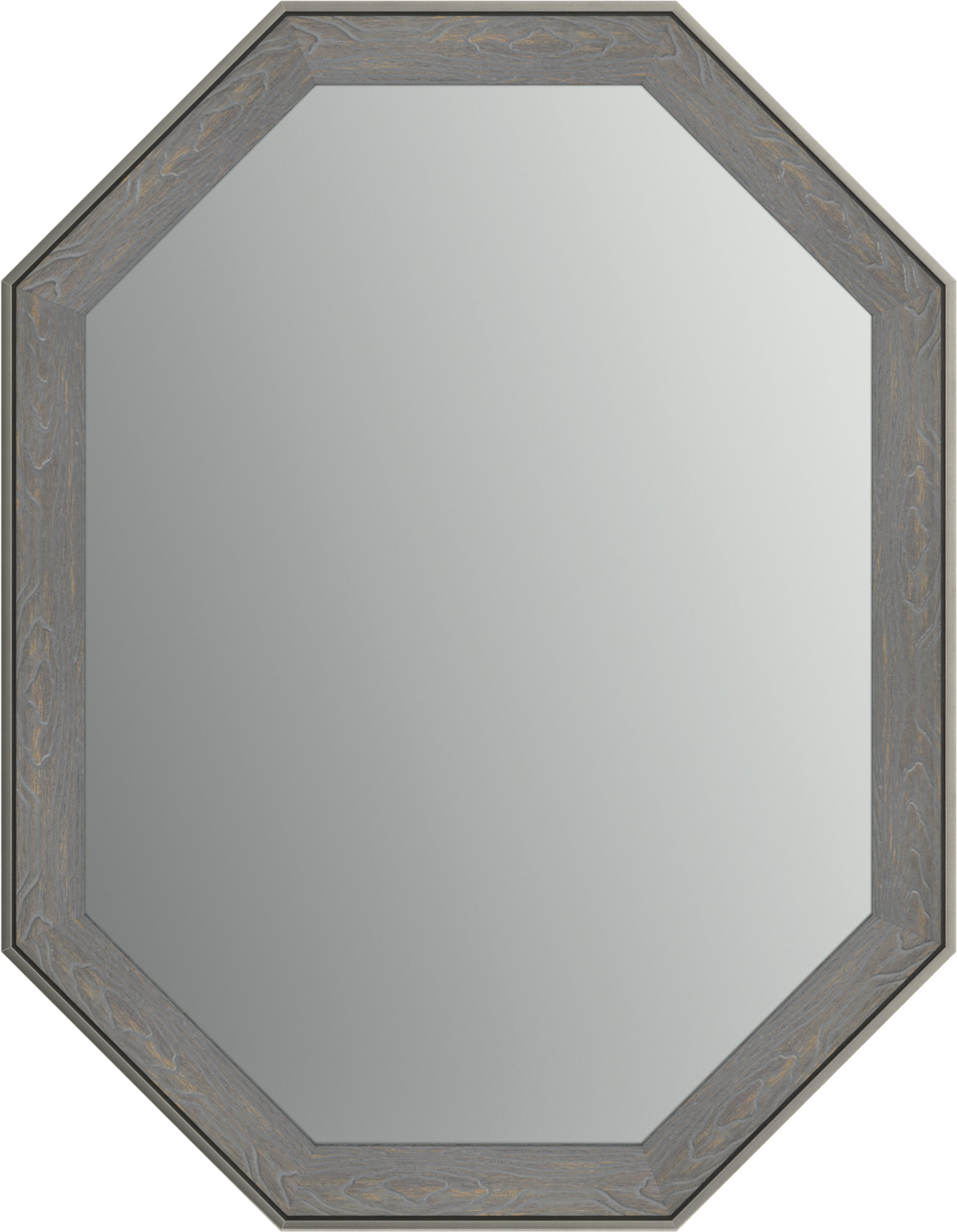 Delta Octagonal Standard Float Mount Framed Bathroom / Vanity Mirror ...