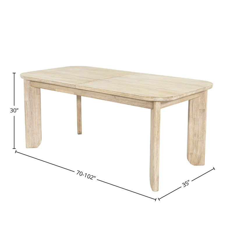 Union Rustic Lisbed 70" Wide Acacia Extension Dining Table | Wayfair