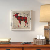 Loon Peak® " Buffalo Check Moose " Print on Canvas | Wayfair