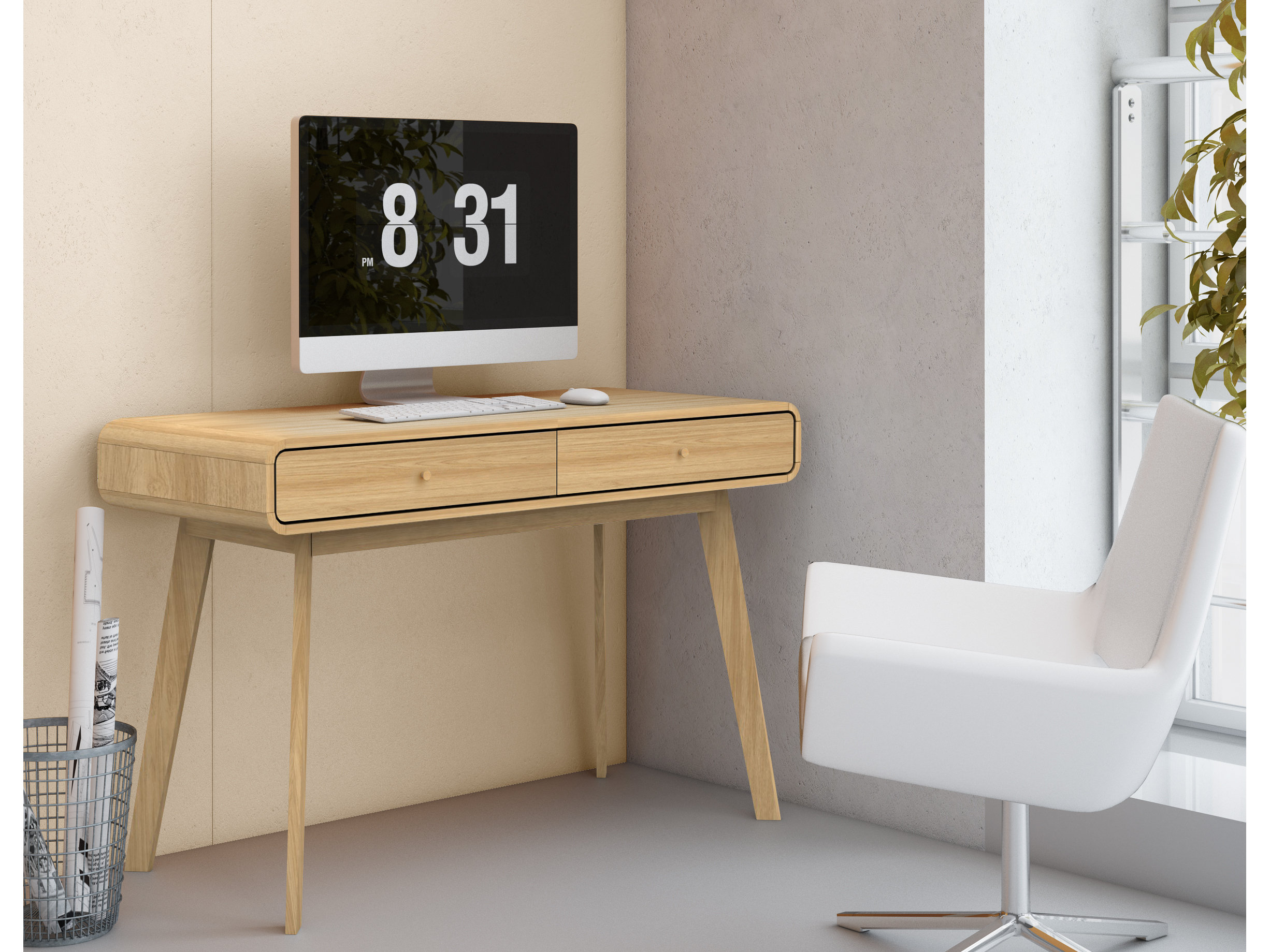 George Oliver Jenniya Writing Desk with Drawers & Reviews | Wayfair