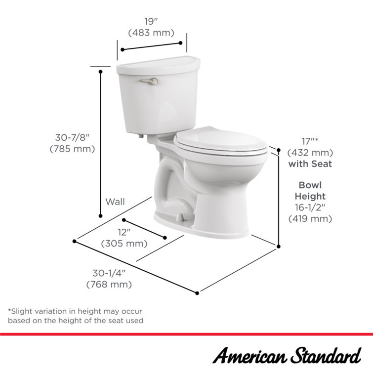 American Standard Champion PRO Two-Piece Toilet with Slow-Close Seat ...