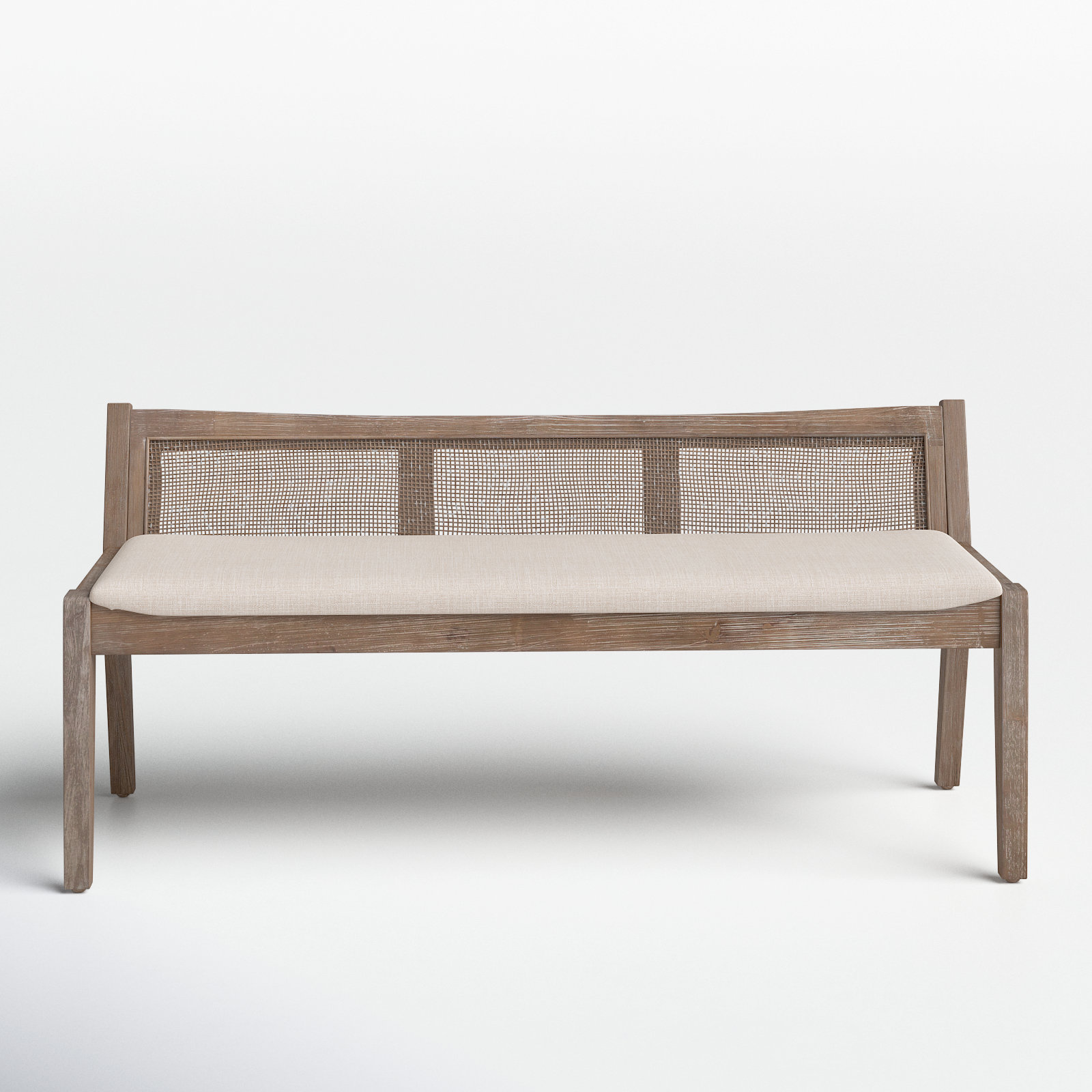 Wood and cane bench store
