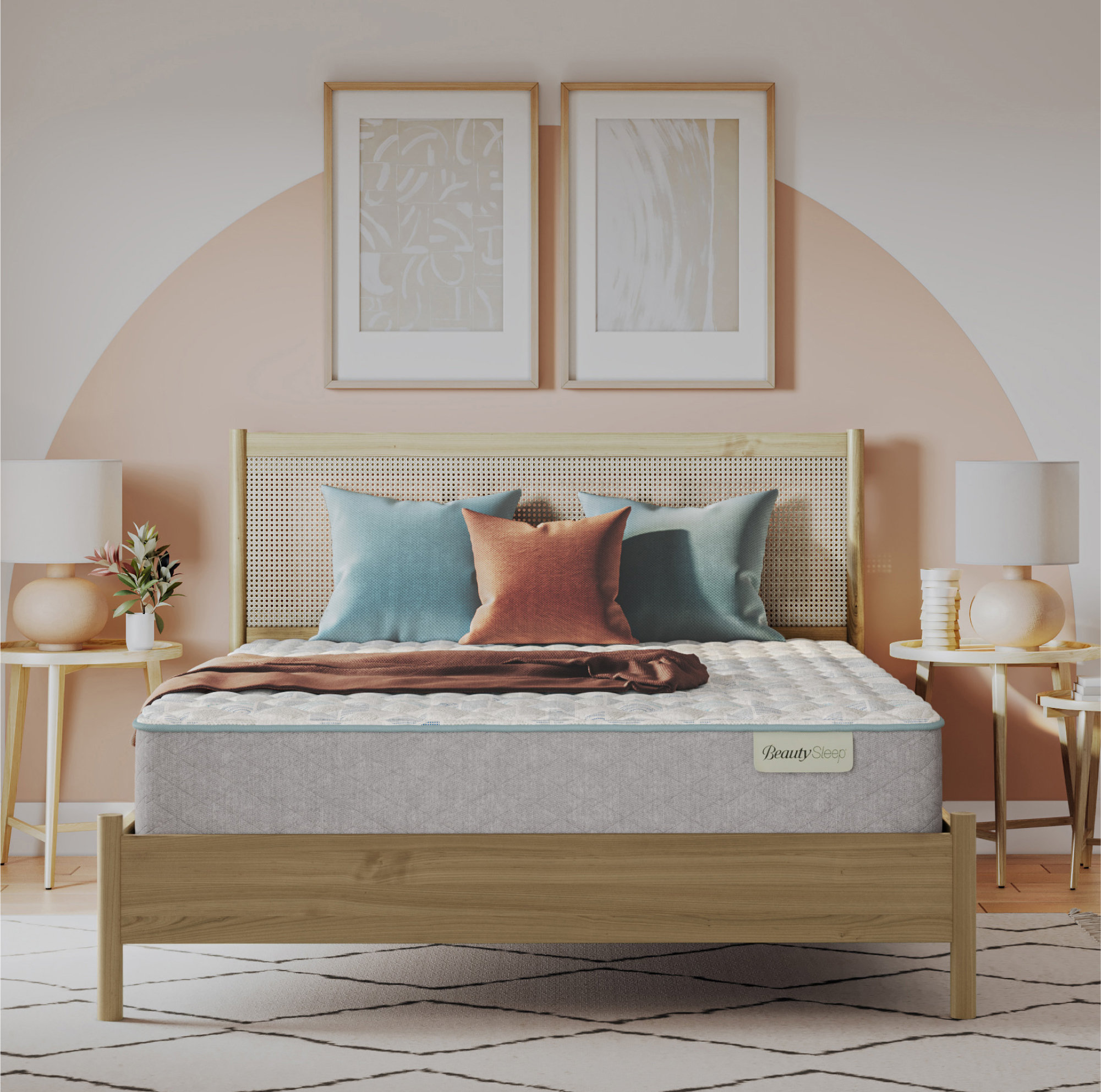 Beautyrest BeautySleep Slumberscape 12.5" Firm Quilted Mattress Set ...