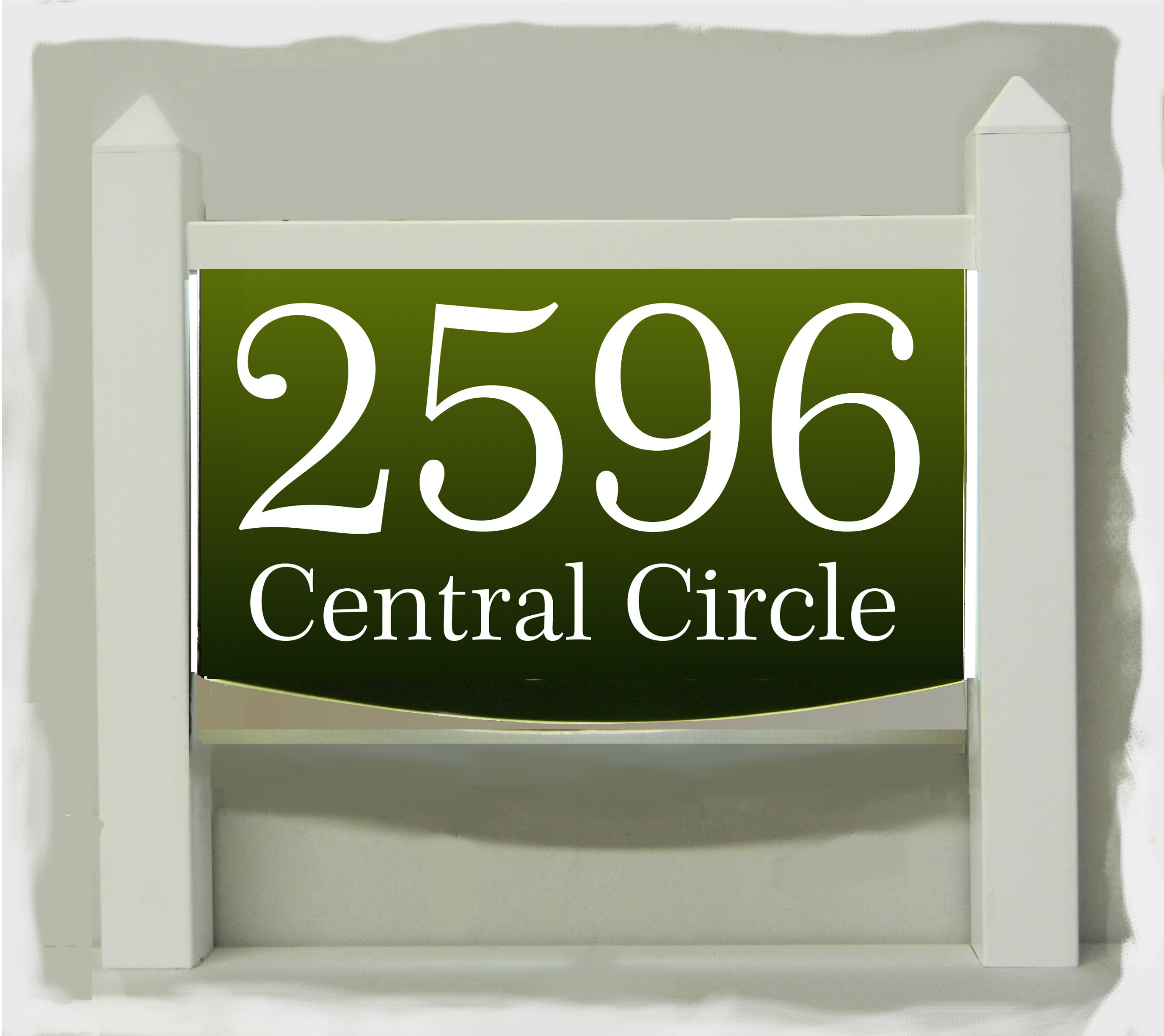 EZ Street Signs Modern LED address sign with solar panel | Wayfair