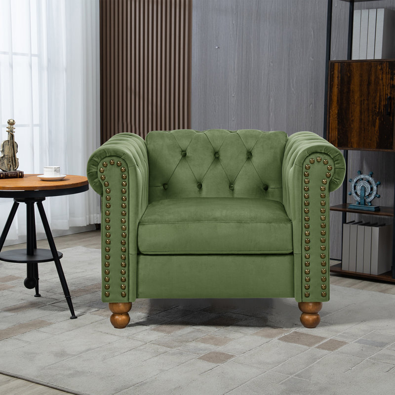 House of Hampton® Jumal Upholstered Chesterfield Chair & Reviews | Wayfair