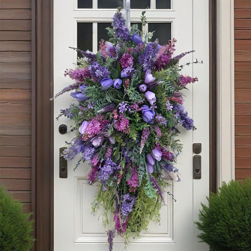 Primrue Artificial Spring Wreath Decor Wreath Home Decoration Spring ...