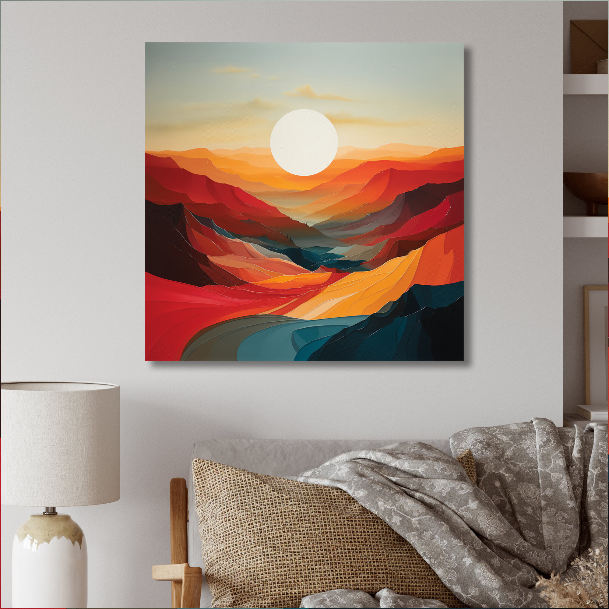 George Oliver Bold Sunrise Horizon I - Landscapes Print on Metal | Wayfair