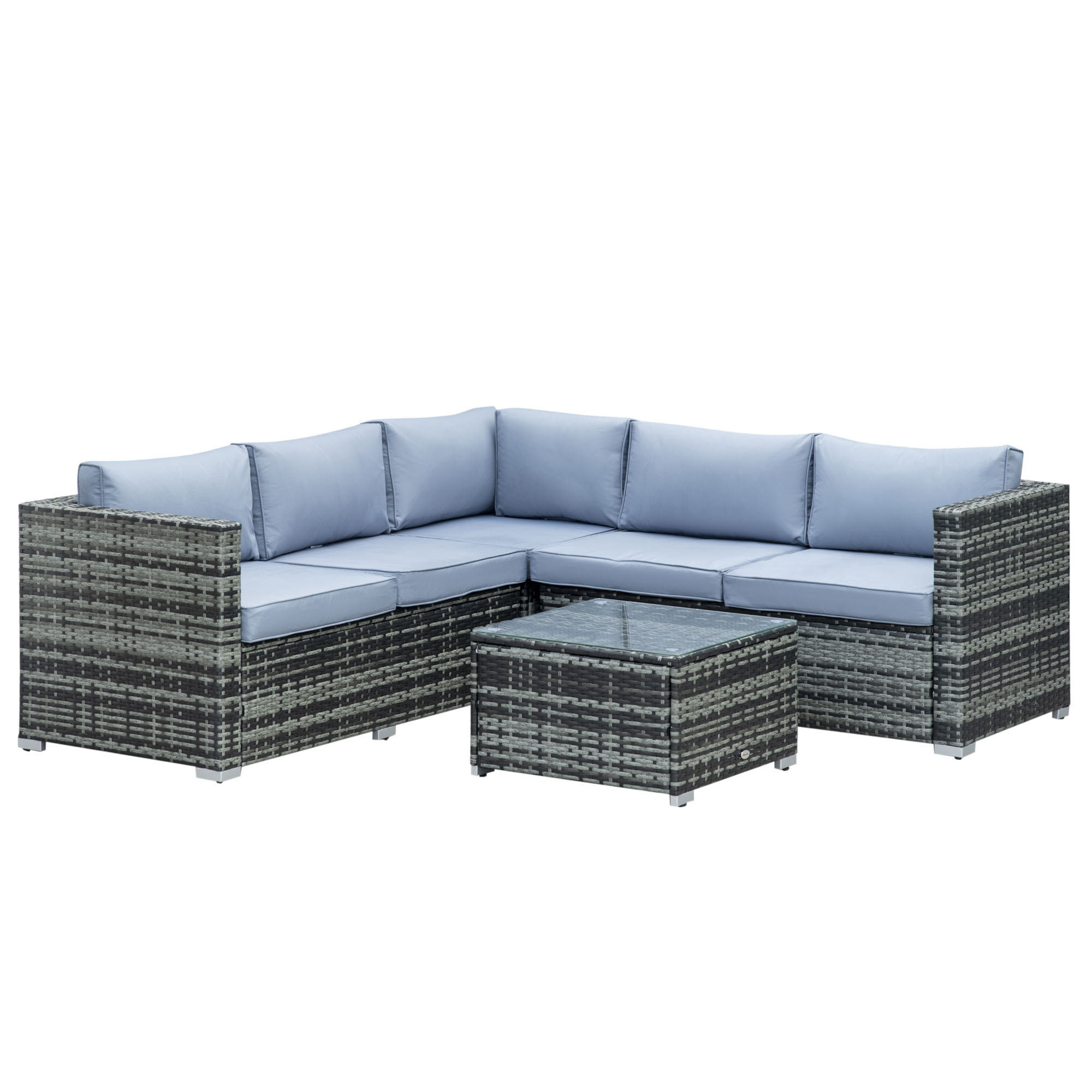 17 Stories Kishani Rattan 6 - Person Seating Group with Cushions ...