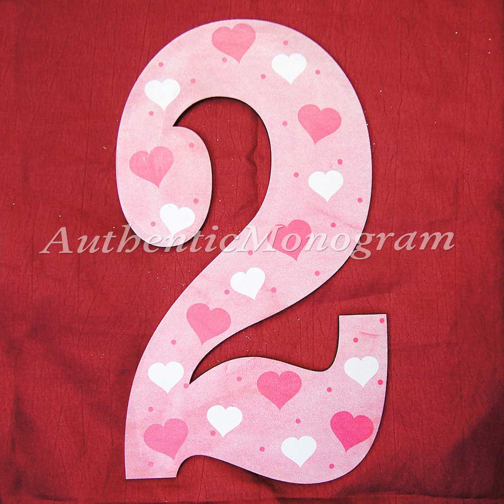 aMonogram Art Unlimited Loving Harts Monogram Letter Number Wall ...