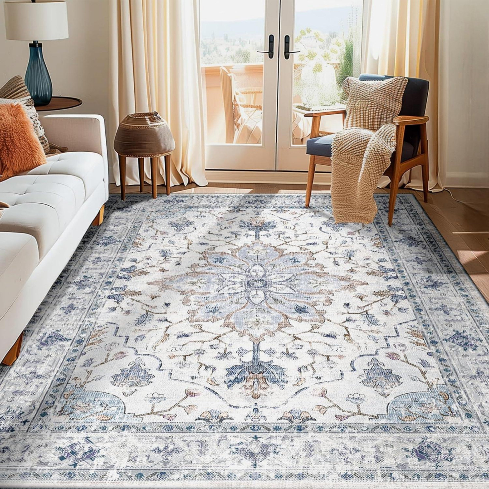 Alcott Hill® 5X7 Area Rugs , Washable Rug, Non-Slip, Rugs For Living ...