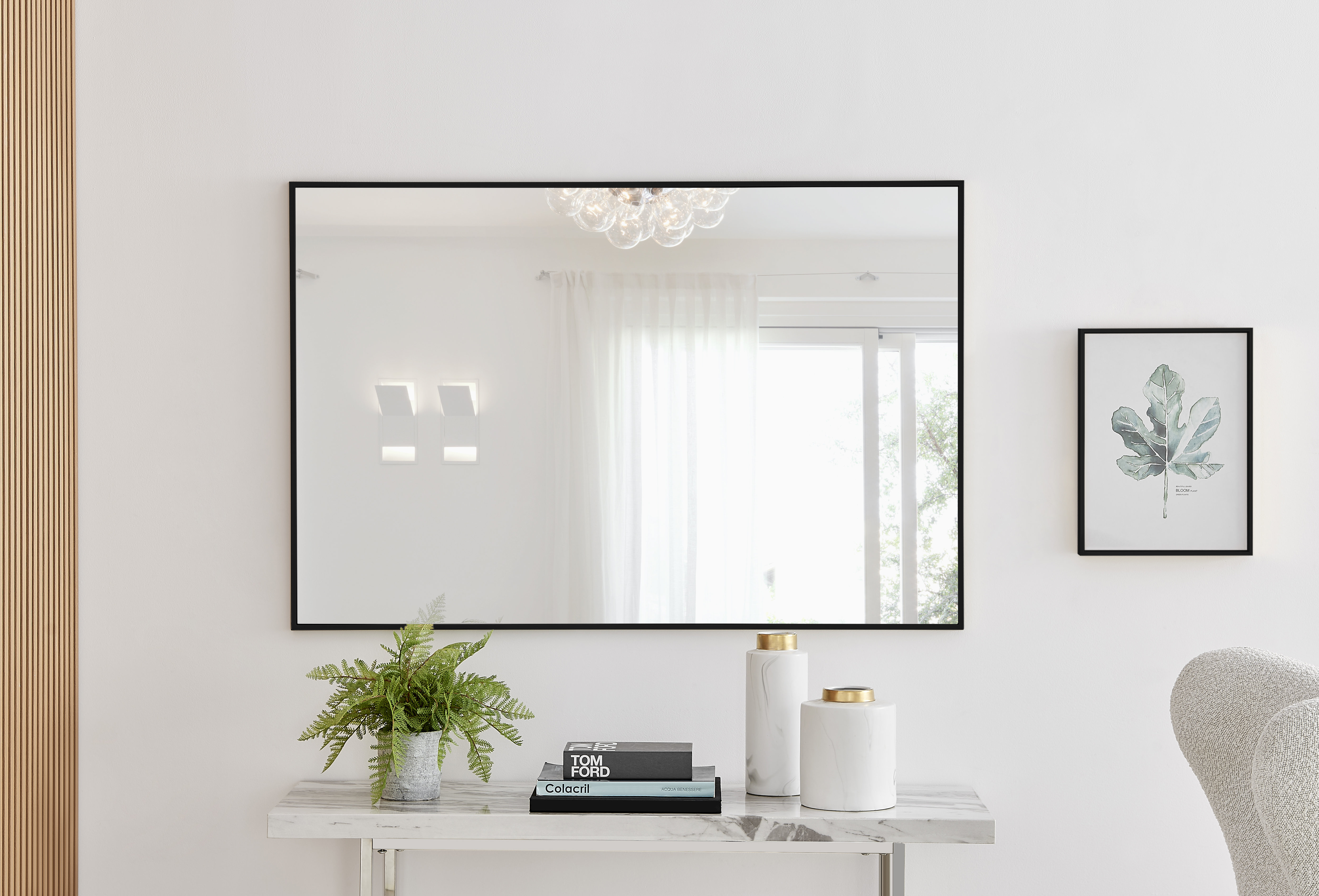 Latitude Run Alcantera Rectangle Metal Frame Wall Mirror Simple and ...