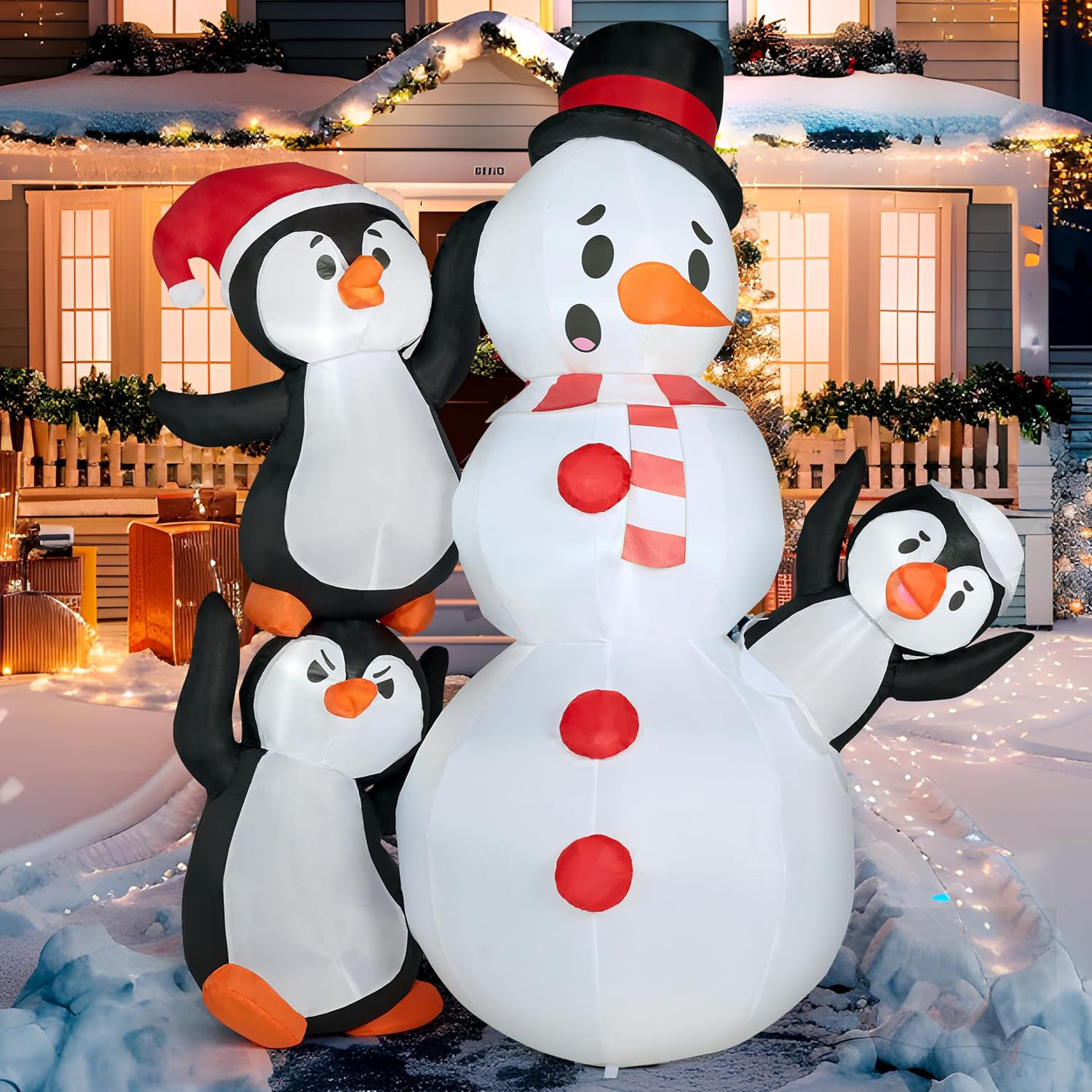 The Holiday Aisle® 6 FT Tall Christmas Inflatables Outdoor Decorations ...