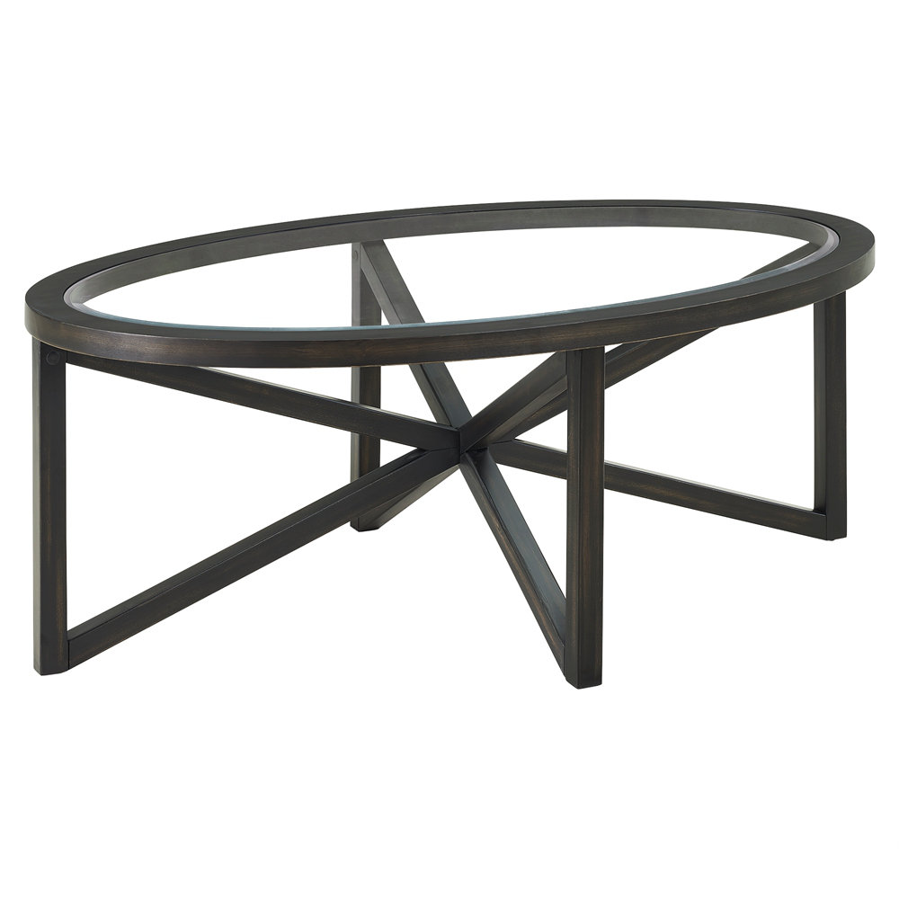 George Oliver Modern simple glass coffee table, tempered glass coffee ...