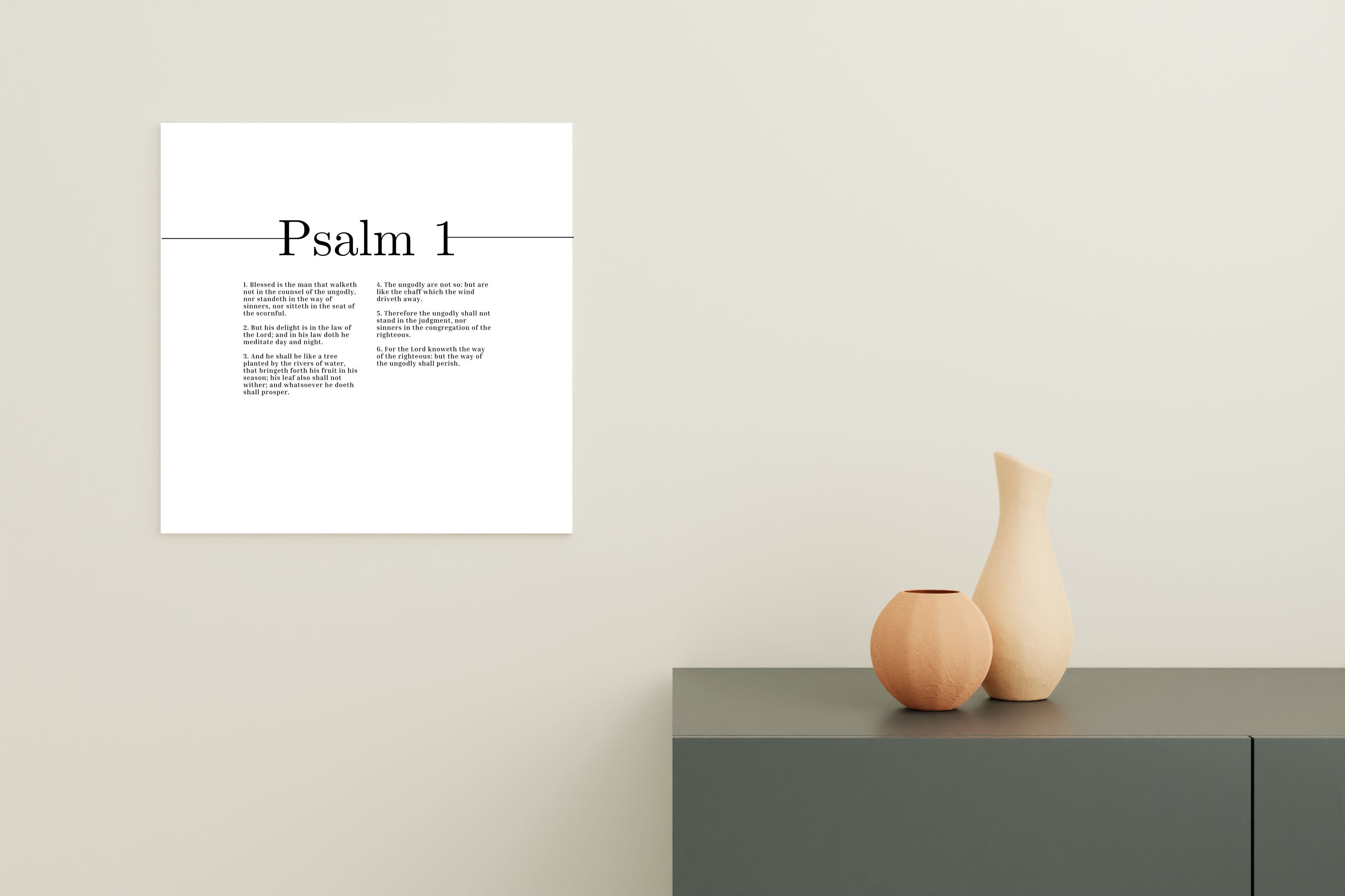 Express Your Love Gifts The Way of the Righteous Psalm 1 Christian Wall ...