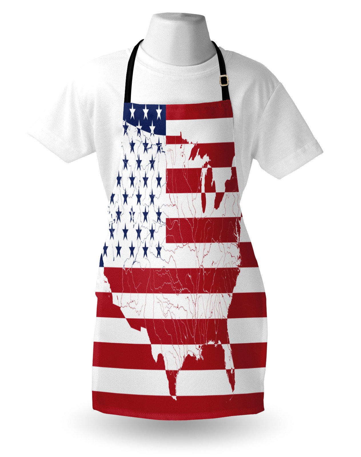 The Holiday Aisle® American Flag Apron Unisex, Martial World, Adult ...