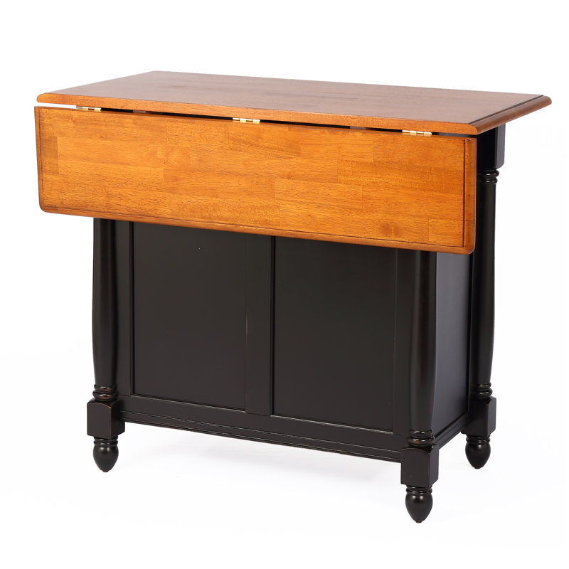 One Allium Way® Azizi Solid Wood Kitchen Island Set & Reviews | Wayfair