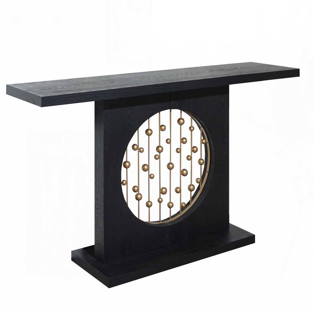 Everly Quinn Modern Black Console Table | Wayfair
