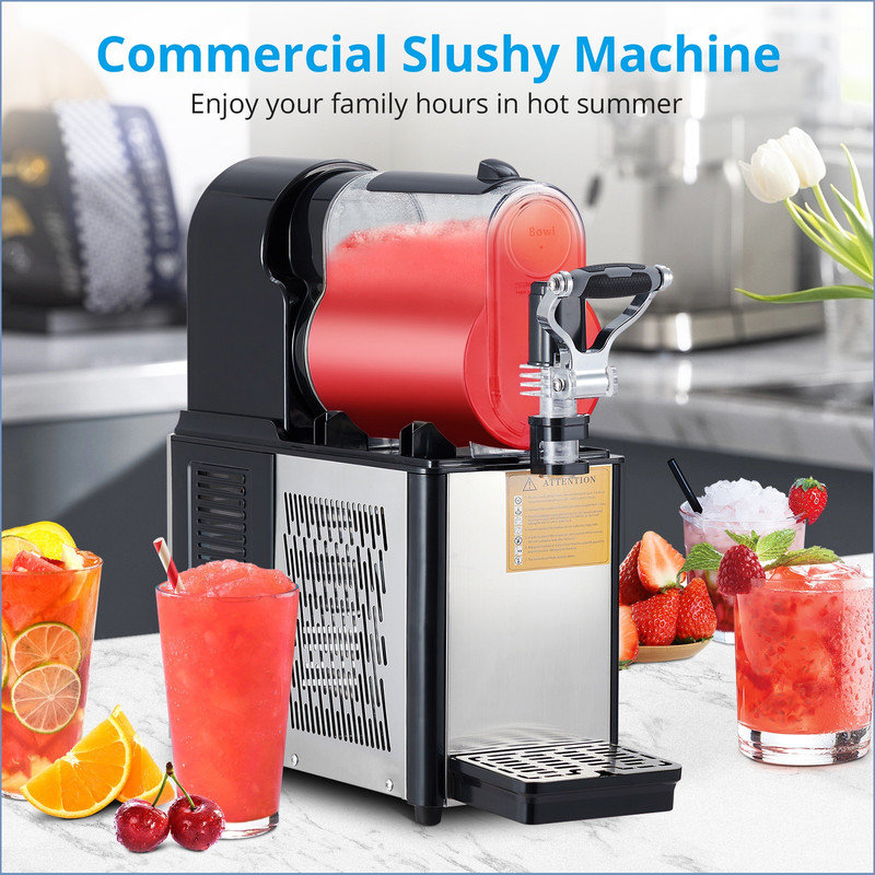 babevy Professional Slushie Machine, Quick Freeze Drink Machine ...