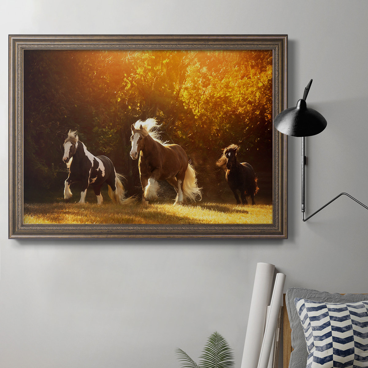 Foundry Select Horse Motion V - Picture Frame Photograph on Canvas ...