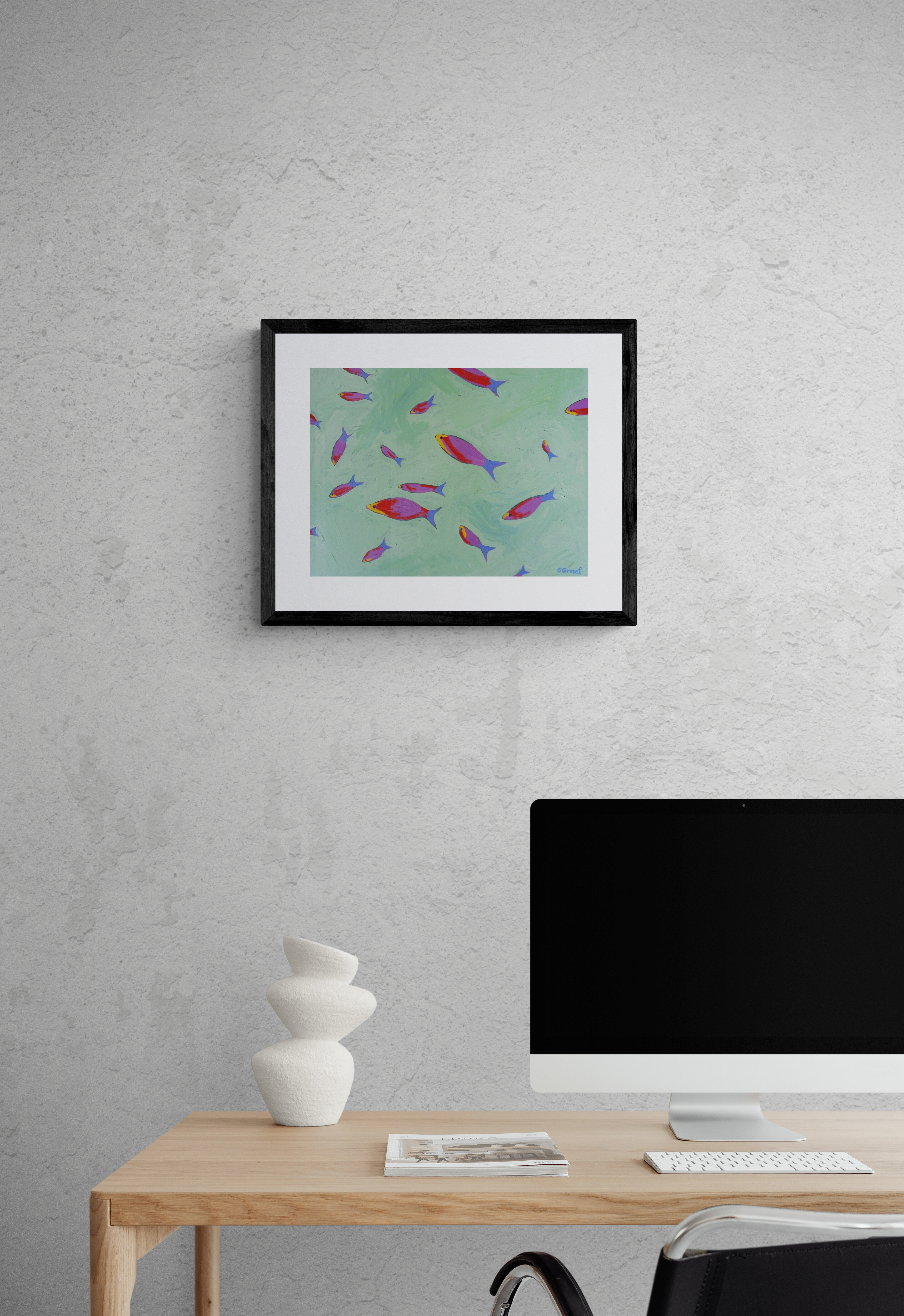 Made & Curated Swimming Fish By Sue Graef - Wayfair Canada
