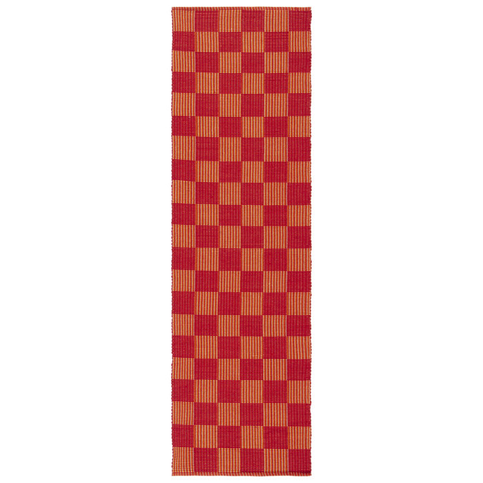 AllModern Della Flatweave Cotton Red/Rust Rug & Reviews | Wayfair