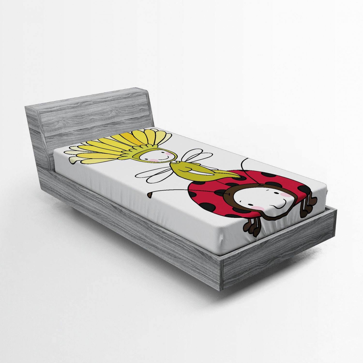 Ambesonne Cartoon Microfiber Fitted Sheet | Wayfair