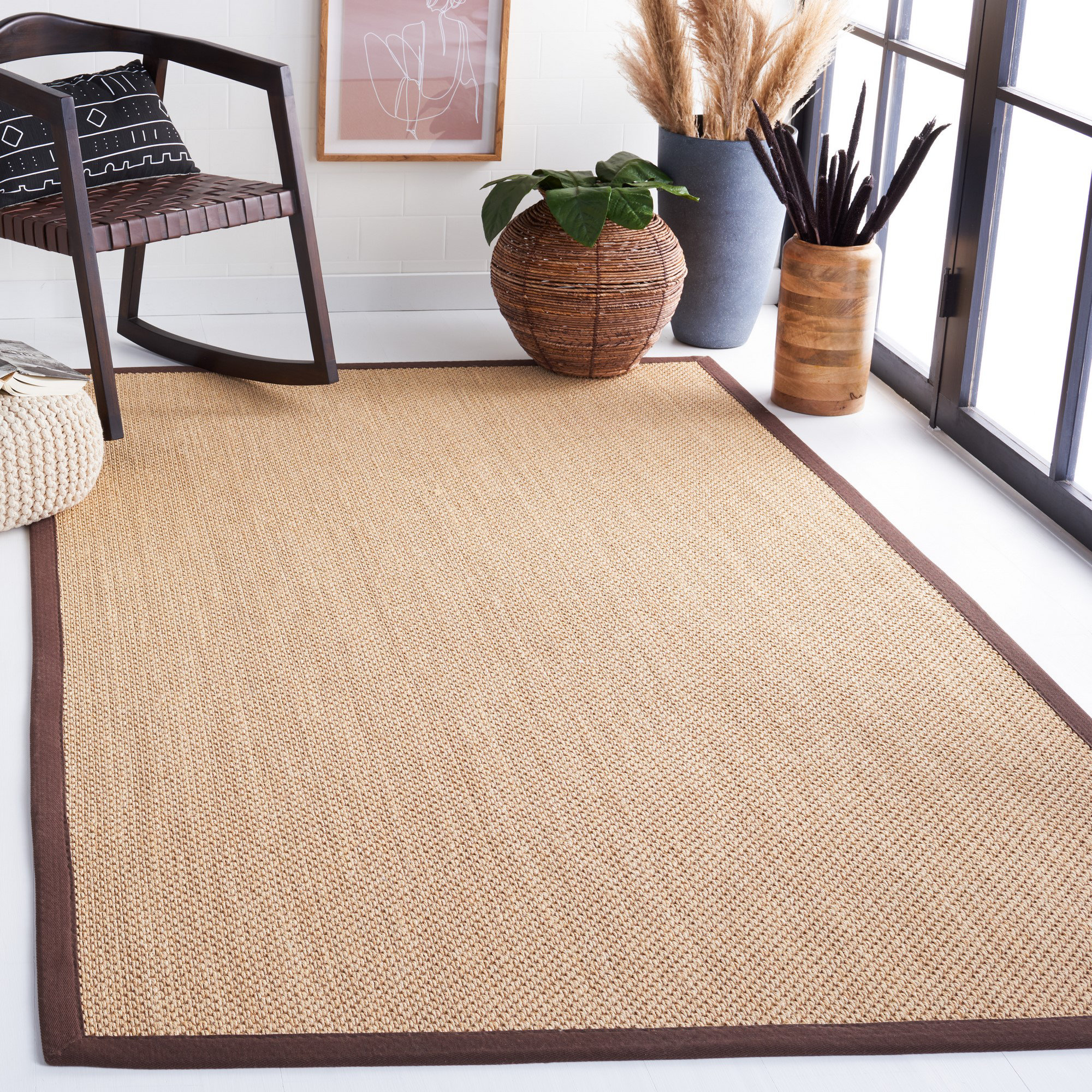 Breakwater Bay Hillsborough Natural Fiber Sisal Pile Solid Color Rug ...