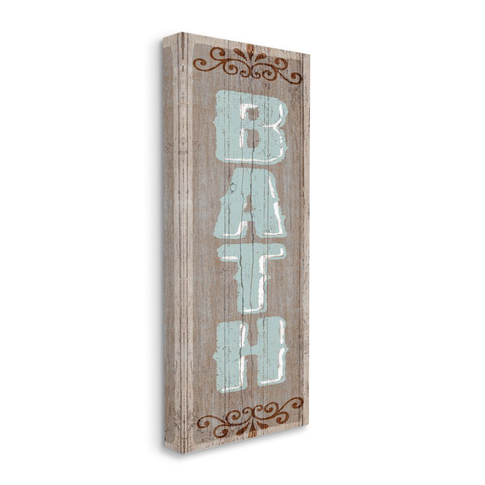 Stupell Industries Rustic Charm Bath Sign Family Bathroom by Art ...