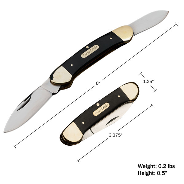 Kings County Tools Small Pocket Knife - 2-Blade Folding Knife With ...