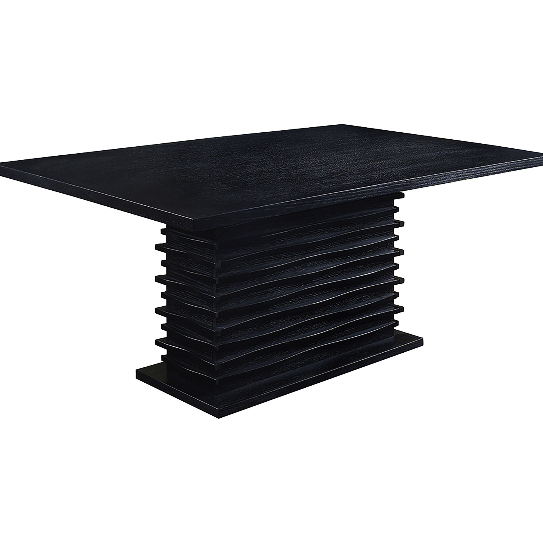 Ivy Bronx Rectangular Black Dining Table With Bold Stack - Style ...