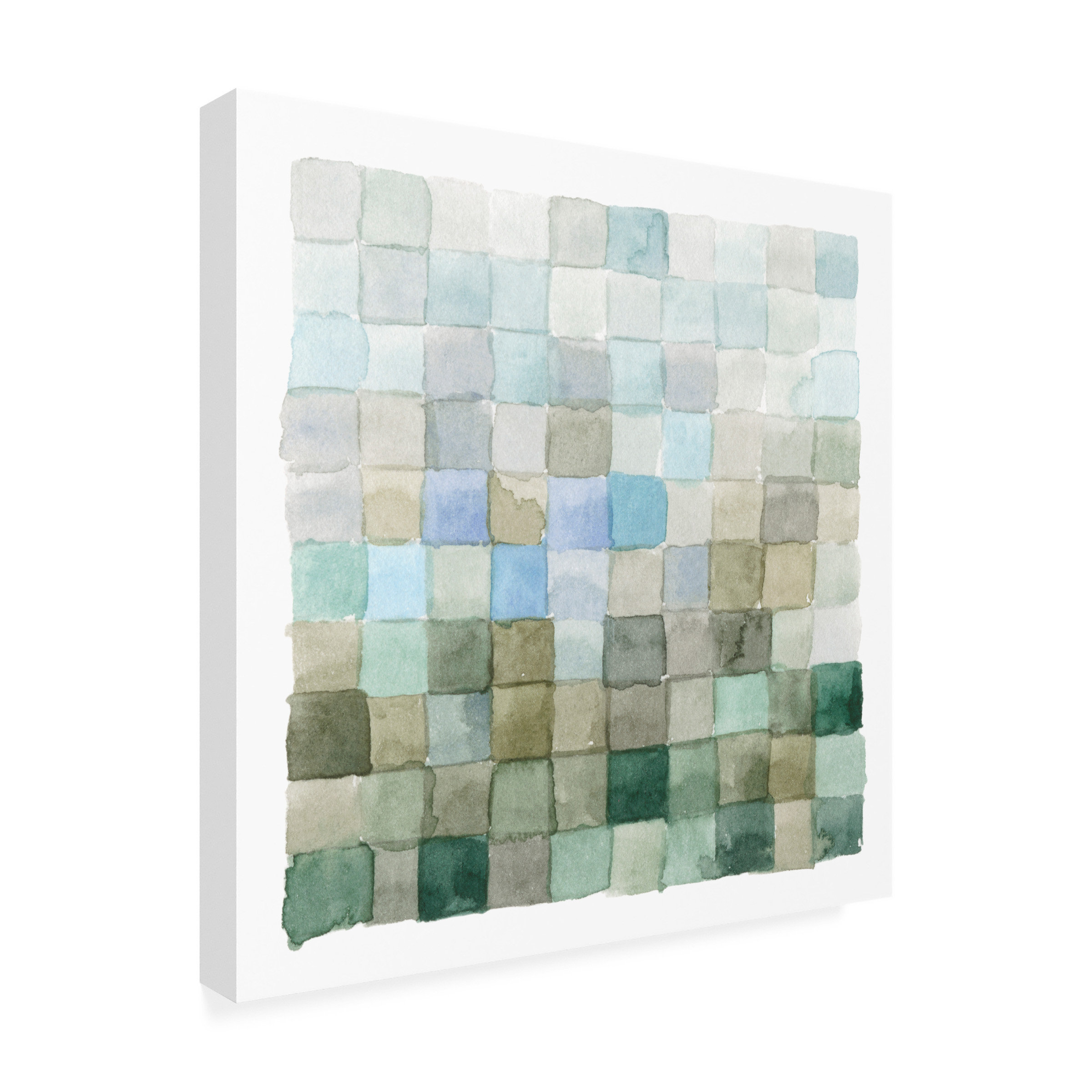Wrought Studio™ Aquatic Grid I by Emma Caroline - Unframed Print on ...
