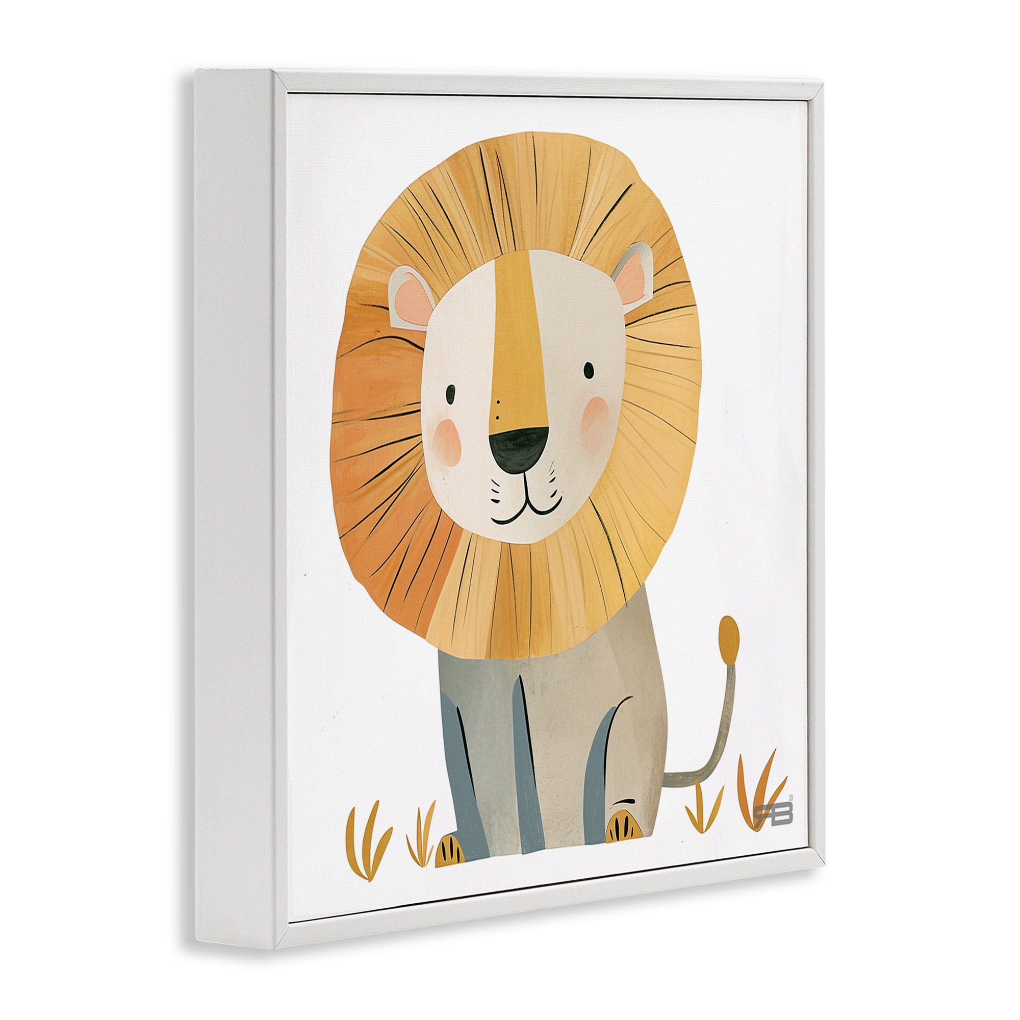 Dakota Fields Smiling Whimsical Lion Giclee Art by Roozbeh Bahramali ...