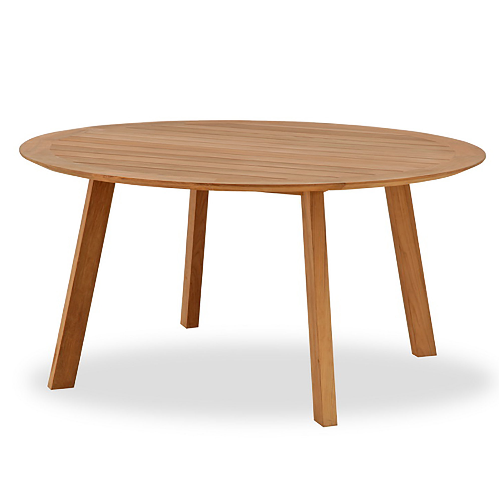 Corrigan Studio Mariliz Teak Round Table, Natural, 59" - Wayfair Canada