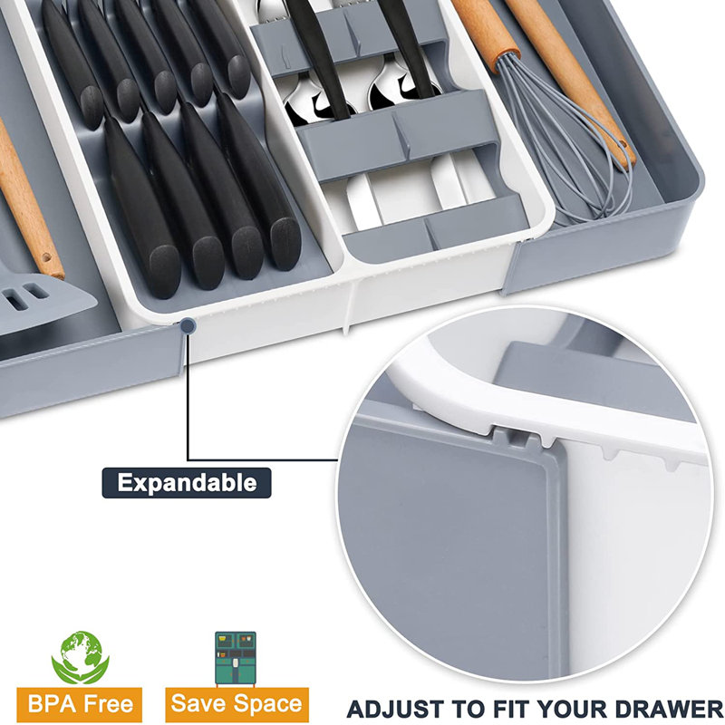 Rebrilliant Korver Adjustable Multi-Purpose Drawer Organizer | Wayfair