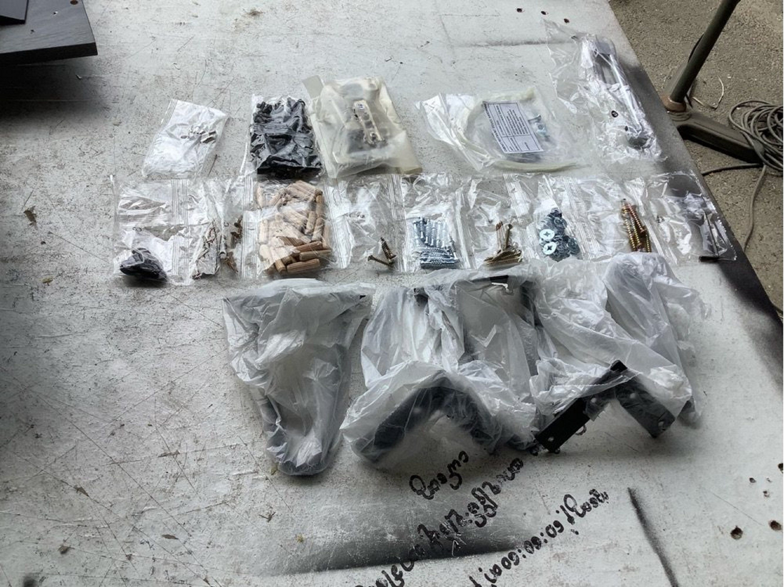 YOPENG Christopher Knight Home Grey Particle Board HARDWARE PACK60860 ...