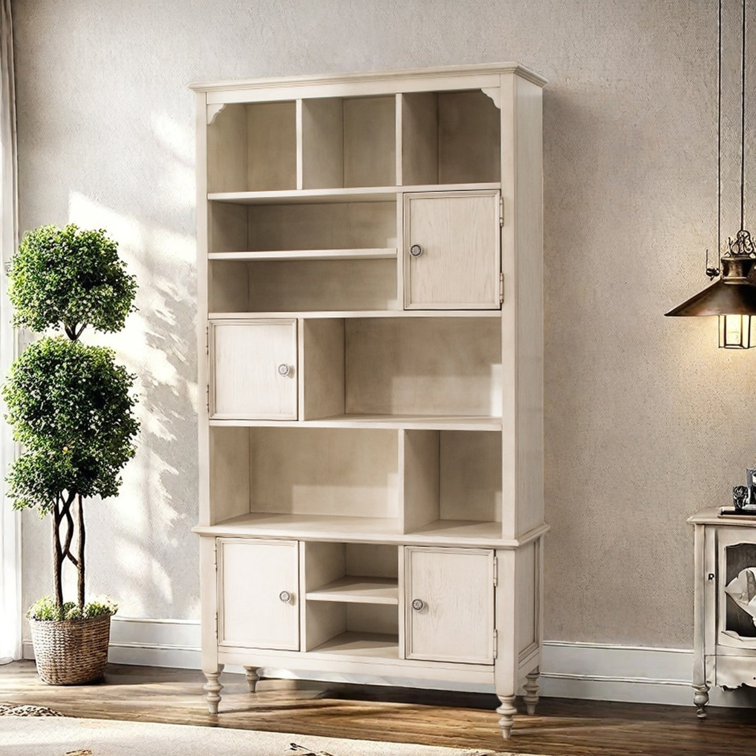 Rosalind Wheeler A multi-layered bookcase with a simple design | Wayfair