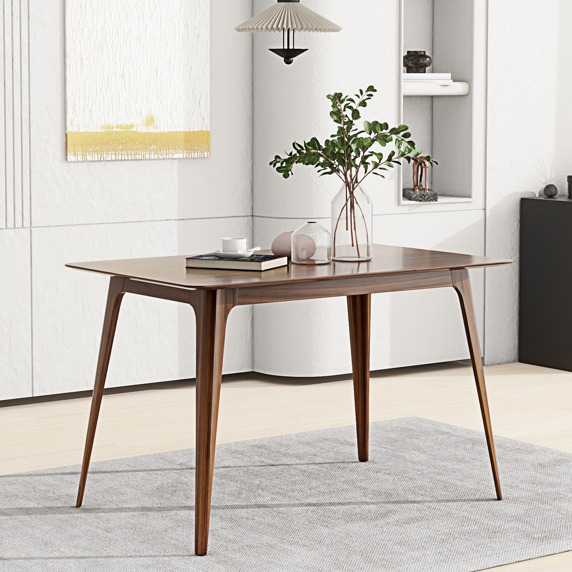 Corrigan Studio Dining Table Solid Wood Legs (Only Tables, No Chairs ...