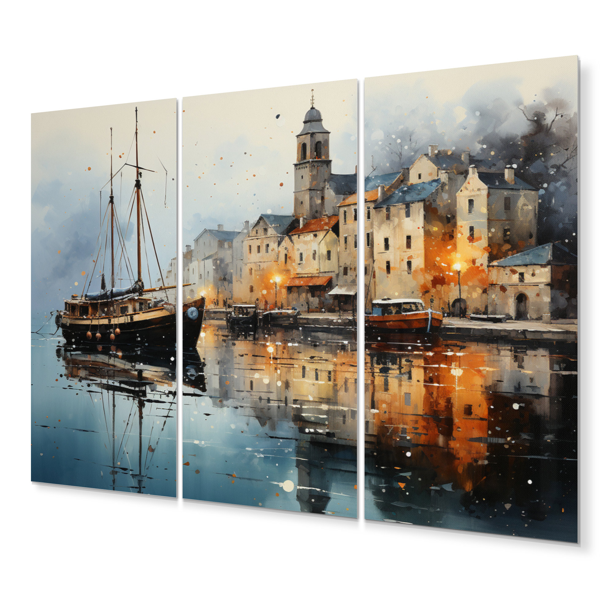 Breakwater Bay Coastalport Port Of Tranquility VIII - Cityscapes Metal ...