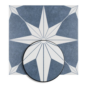 Merola Tile Stella 10" x 10" Porcelain Patterned Wall & Floor Tile ...