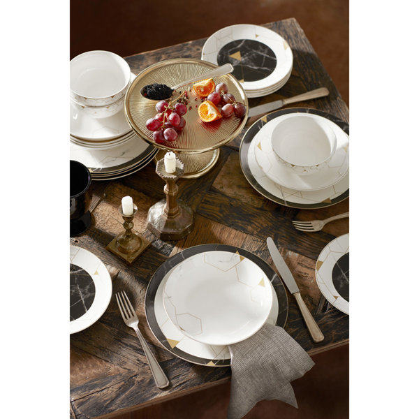 Karaca Porcelain China Dinnerware - Set of 24 | Wayfair.co.uk