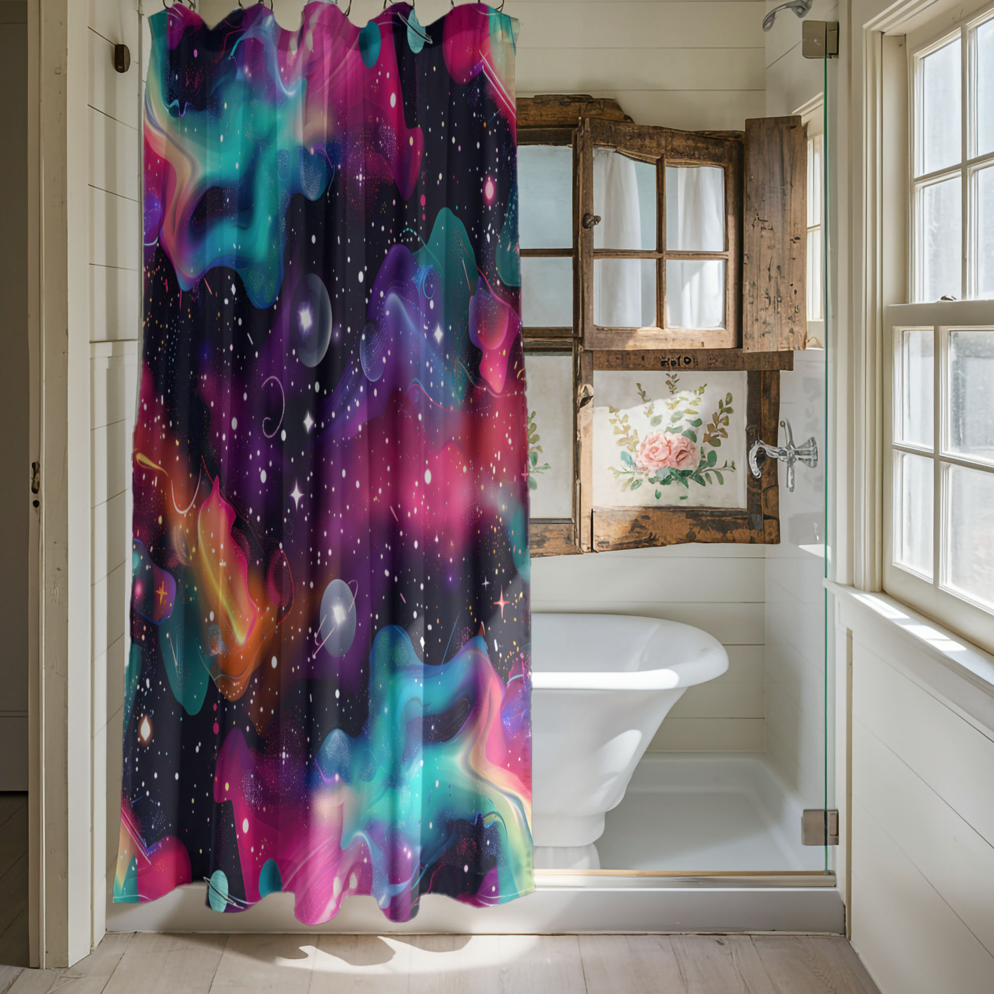 Ivy Bronx Stellar Sparkle - Premium Shower Curtain - Wayfair Canada