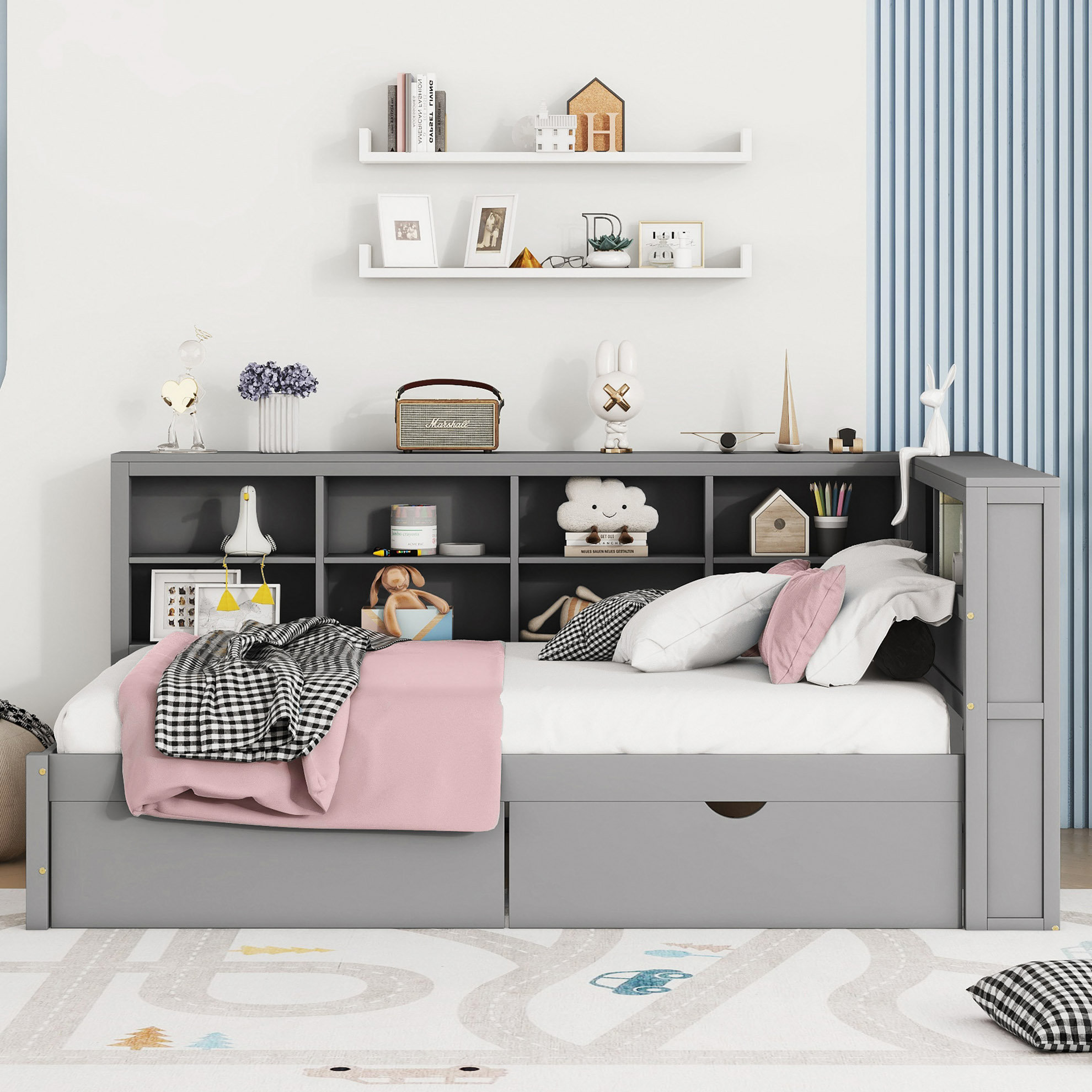 Red Barrel Studio Wooden Daybed With 2 Drawers, Daybed With Storage ...
