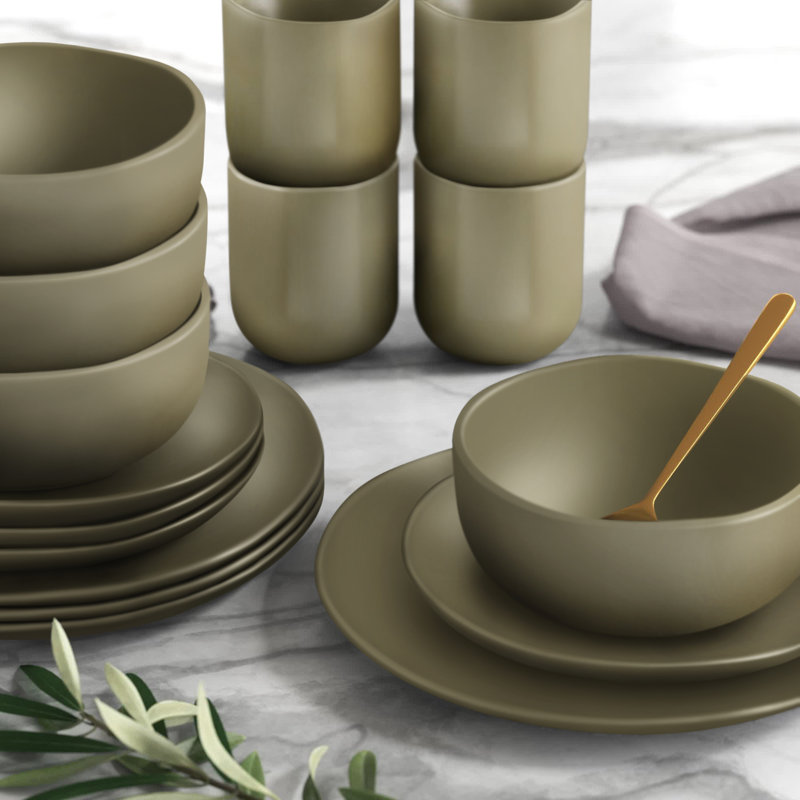 Stone Lain Tom 16-Piece Dinnerware Set Stoneware & Reviews | Wayfair