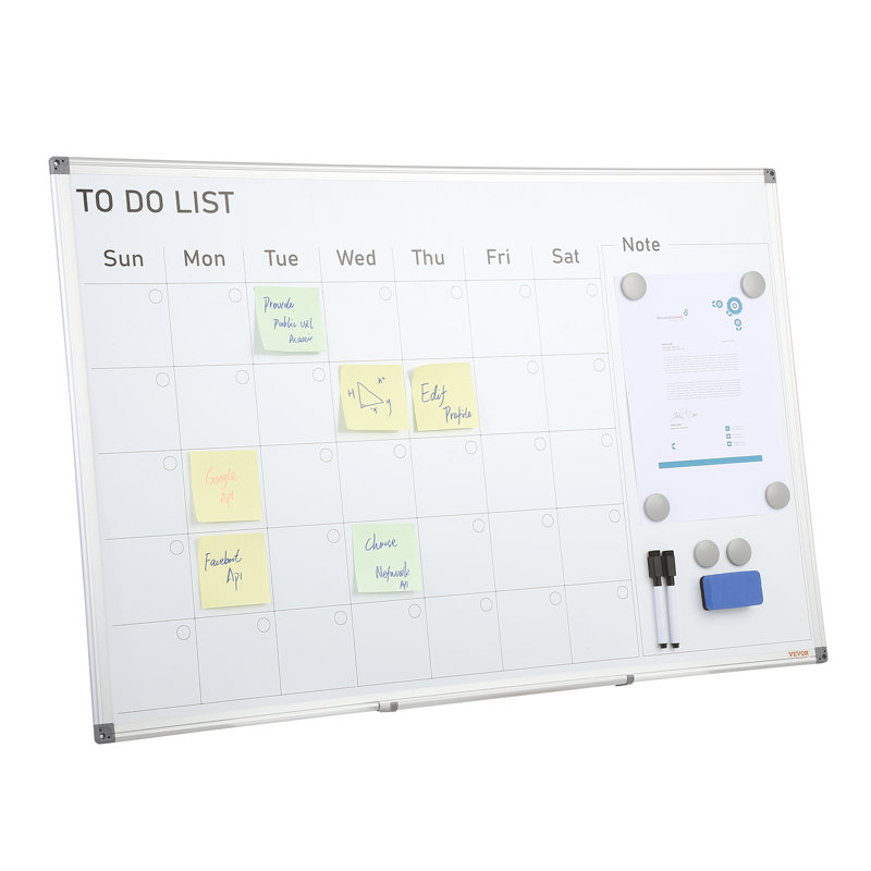 VEVOR Wall Mounted Steel Reversible Magnetic Small 2' - 4' Framed ...