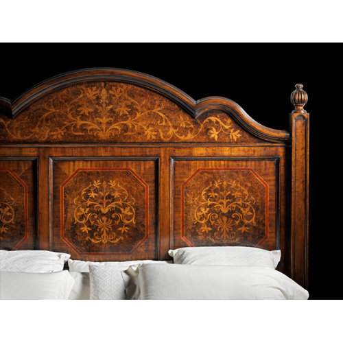 David Michael Upholstered Leather Bed | Perigold