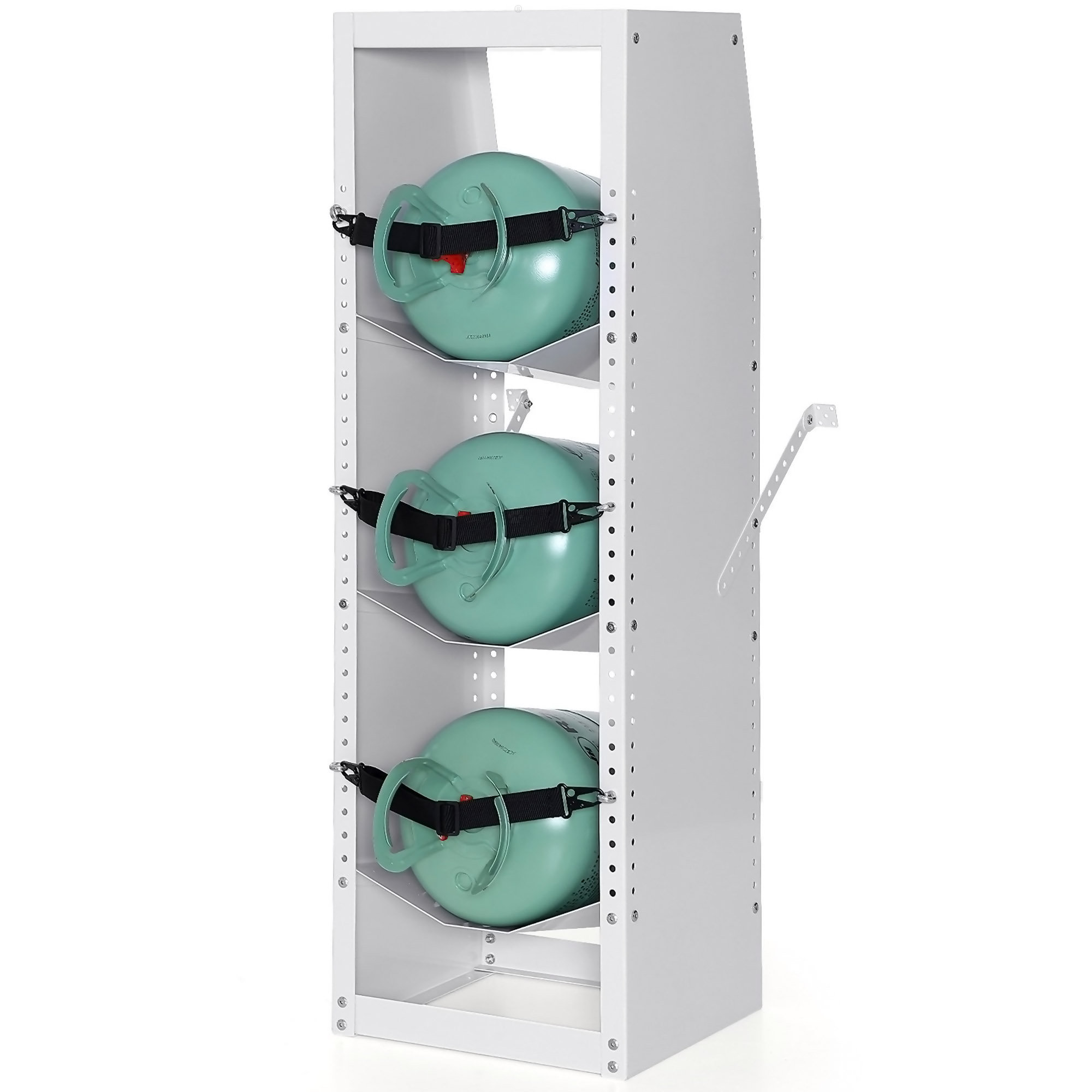 SHANRUGUOJI Vevor Refrigerant Tank Rack, With 3 X 30-50Lb Bottle Tanks ...