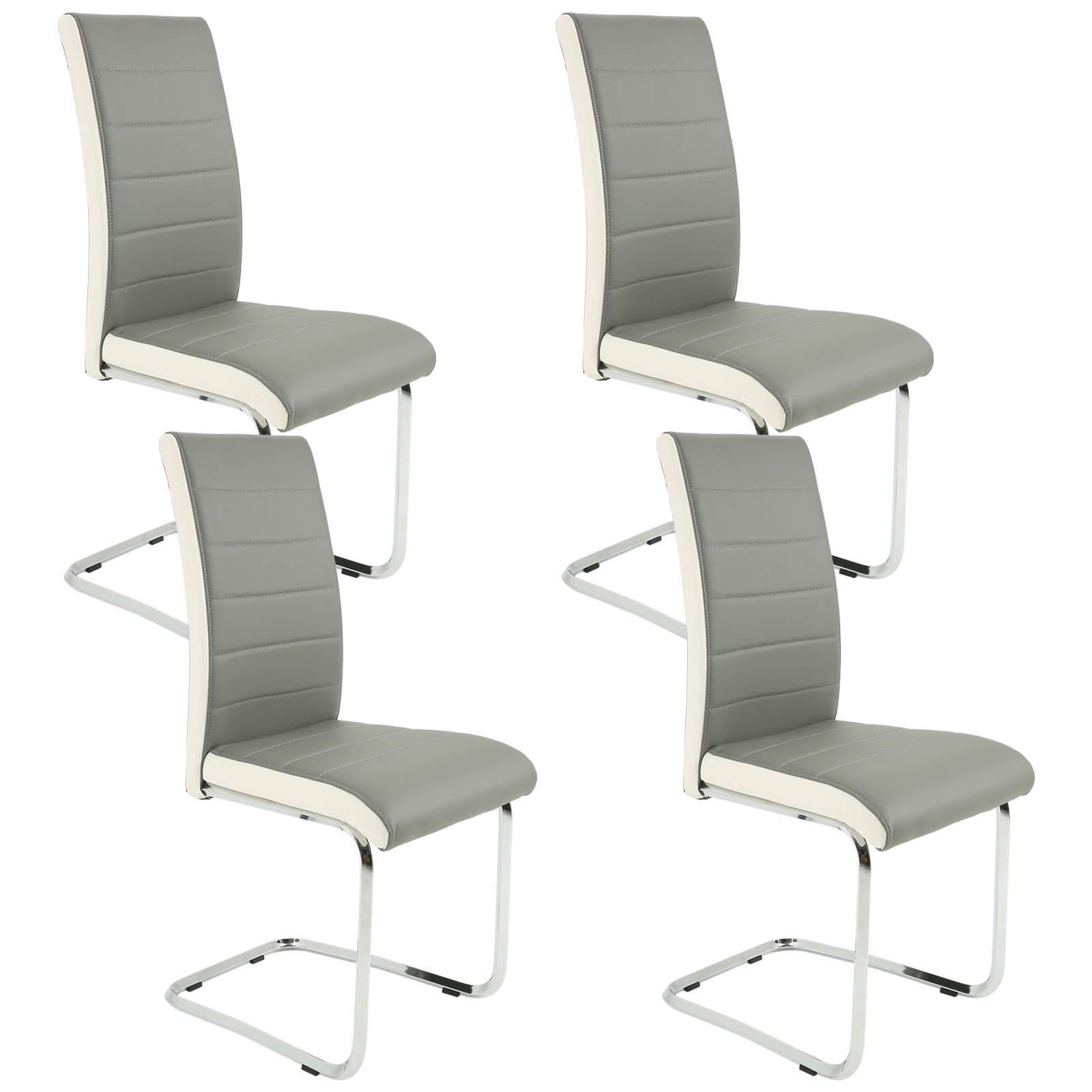 Orren Ellis Chaises de salle à manger modernes à dossier haut avec cuir ...